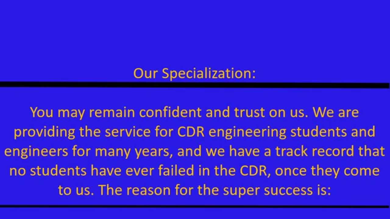 CDRFOREA- a company of writing the CDR (Competency Demonstration Report ...