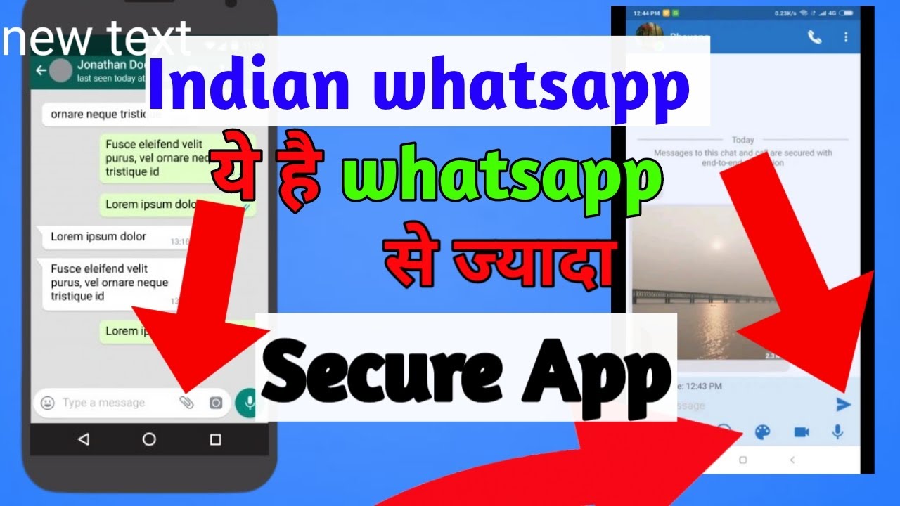 Indian whatsapp ये है whatsapp से ज्यादा secure App || namaste bharat ...