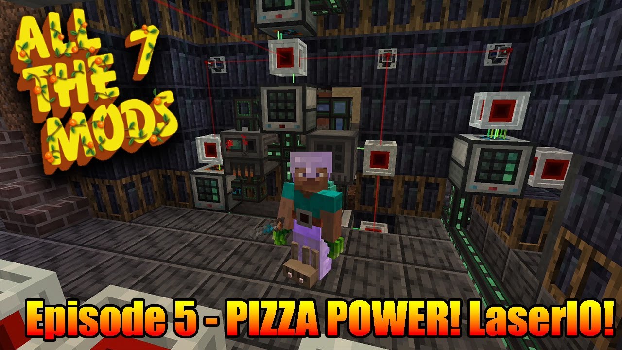 All The Mods 7 - Ep5 - Powered by PIZZA and LaserIO - Minecraft 1.18 - YouTube