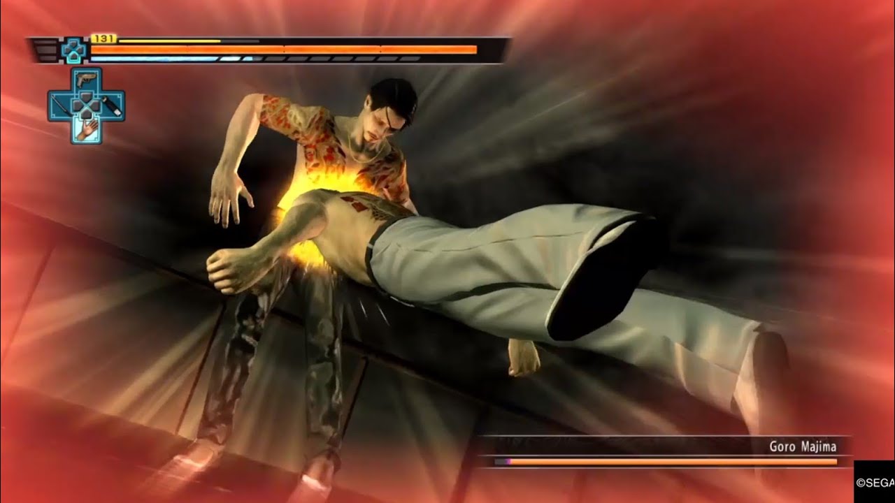 Yakuza 3 Remastered: Boss Fight 1: Goro Majima NO DAMAGE (Legend ...