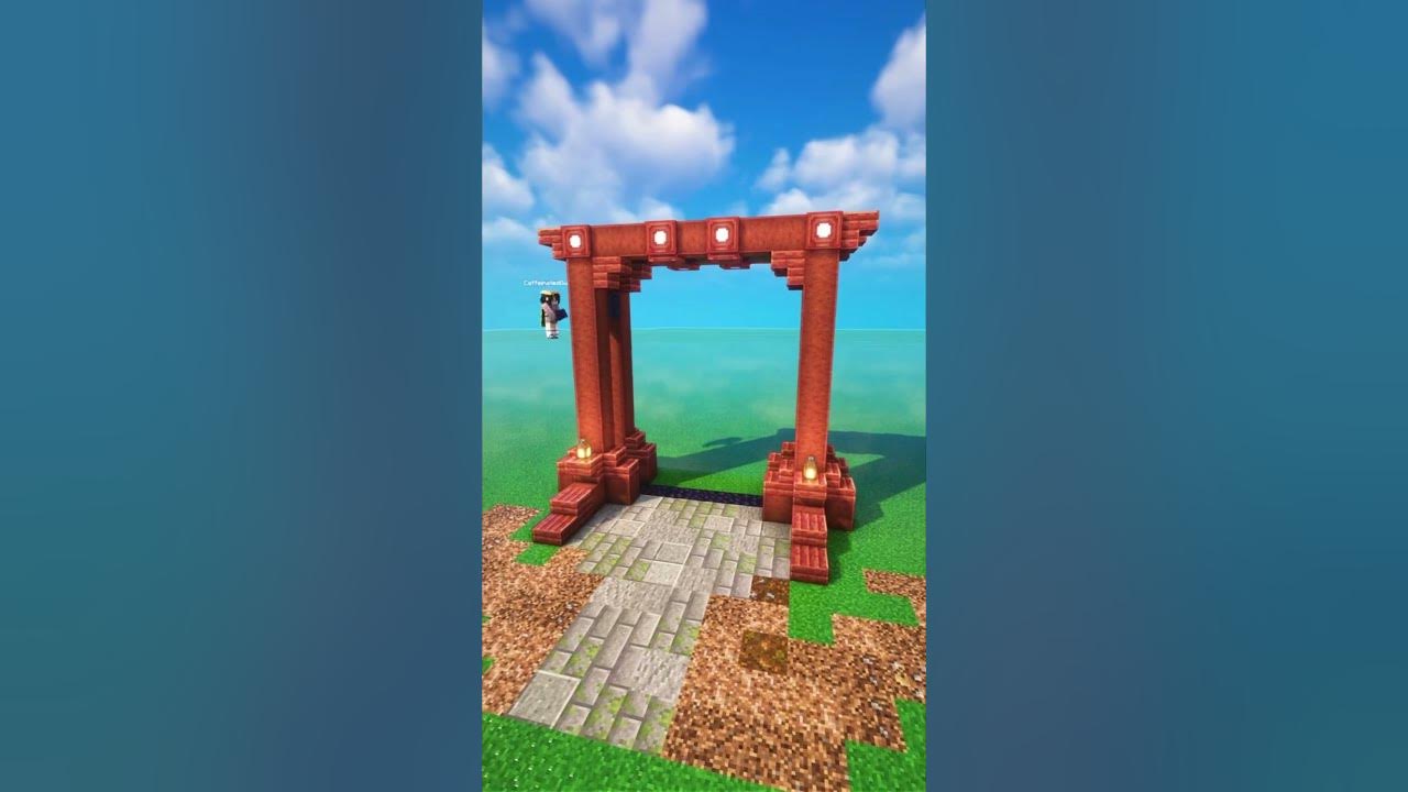 ⛩️ Easy Torii Gate Nether Portal⛩️ Minecraft Youtube