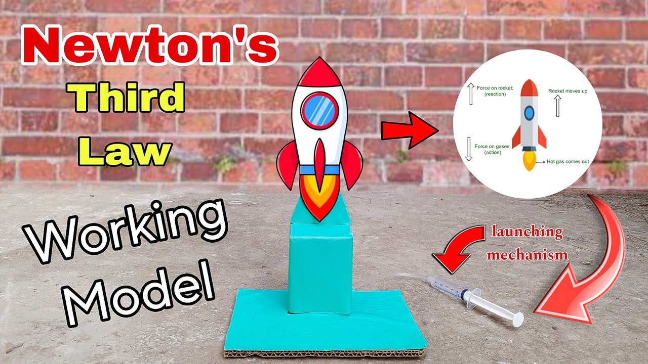 newtons third law of motion working model science project for ...