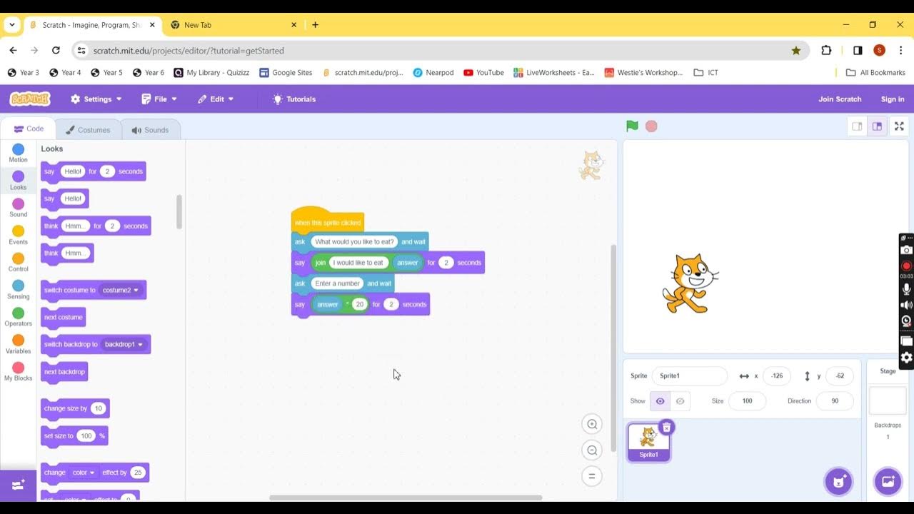 Scratch/How to make a simple program/Model - YouTube