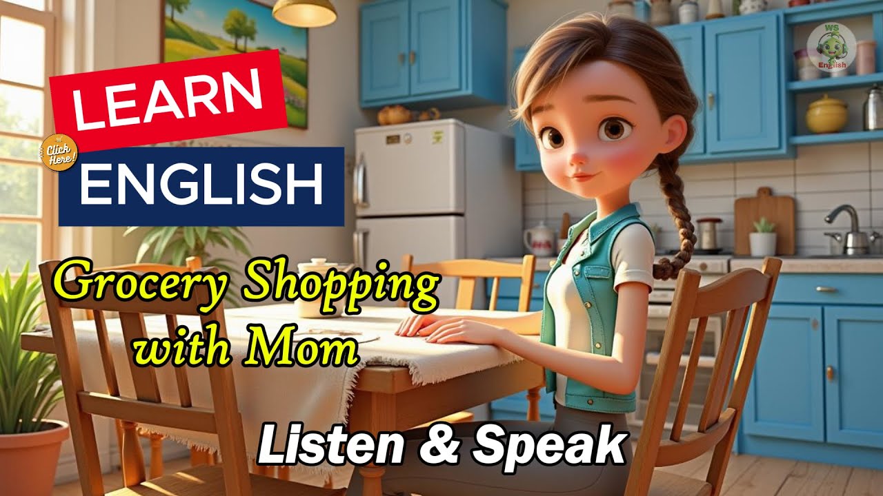 Grocery Shopping with Mom | Learn & Improve English | Listening ...