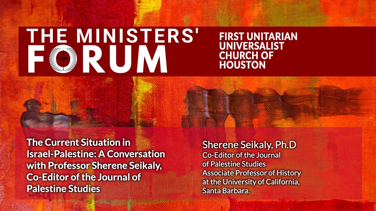 Ministers' Forum - "The Current Situation in Israel-Palestine: with ...