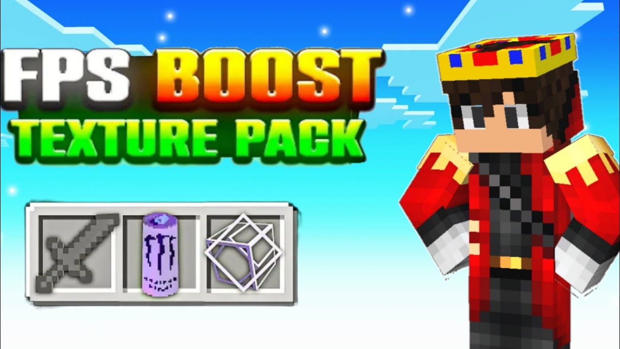 BEST FPS BOOST TEXTURE PACK FOR MINECRAFT - YouTube