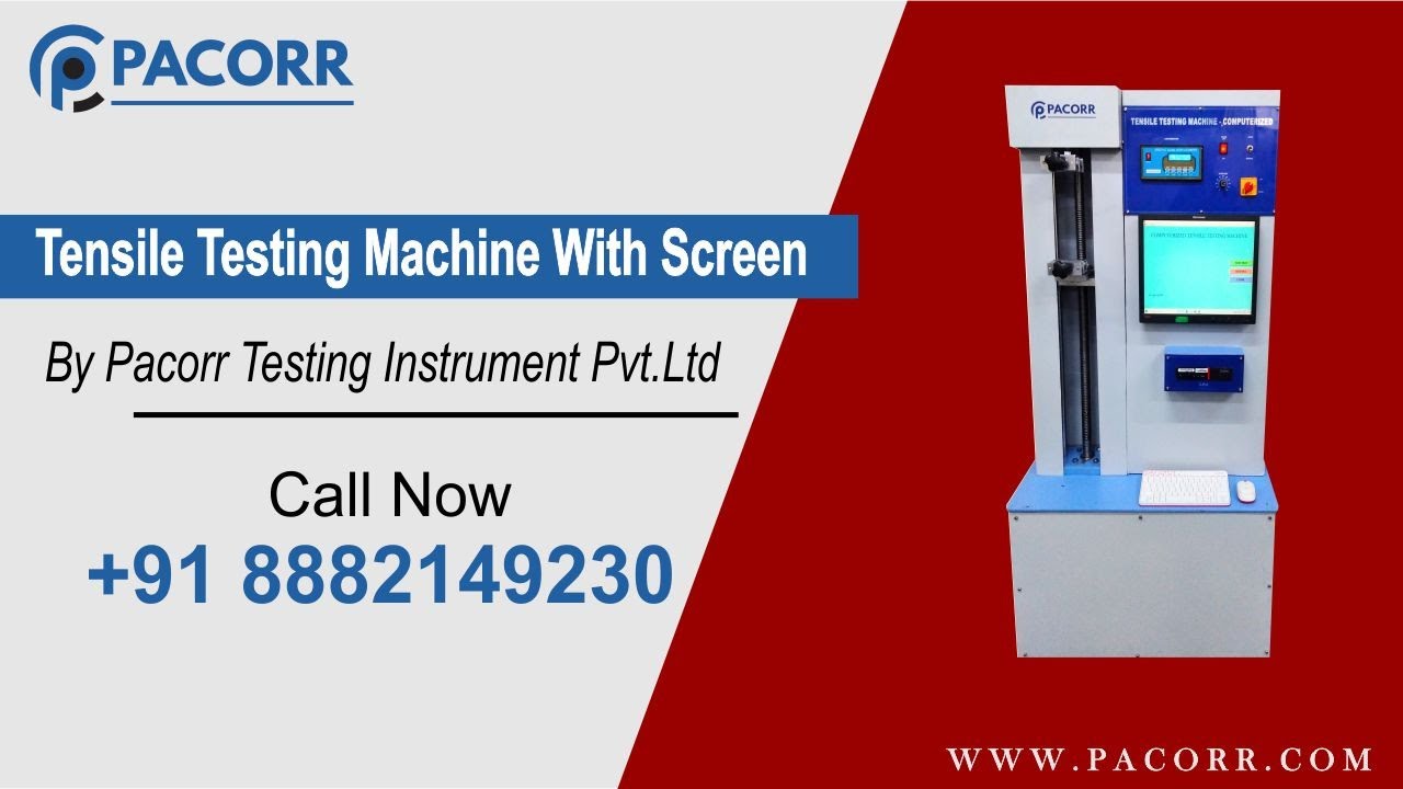 Tensile Testing Machine With Screen - YouTube