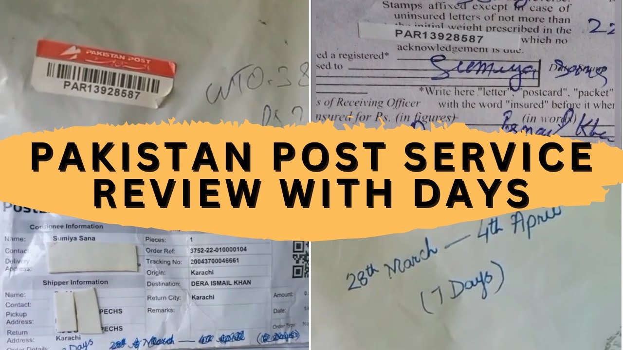 Pakistan Post Service Review with Days and dates- Postex delivery ...