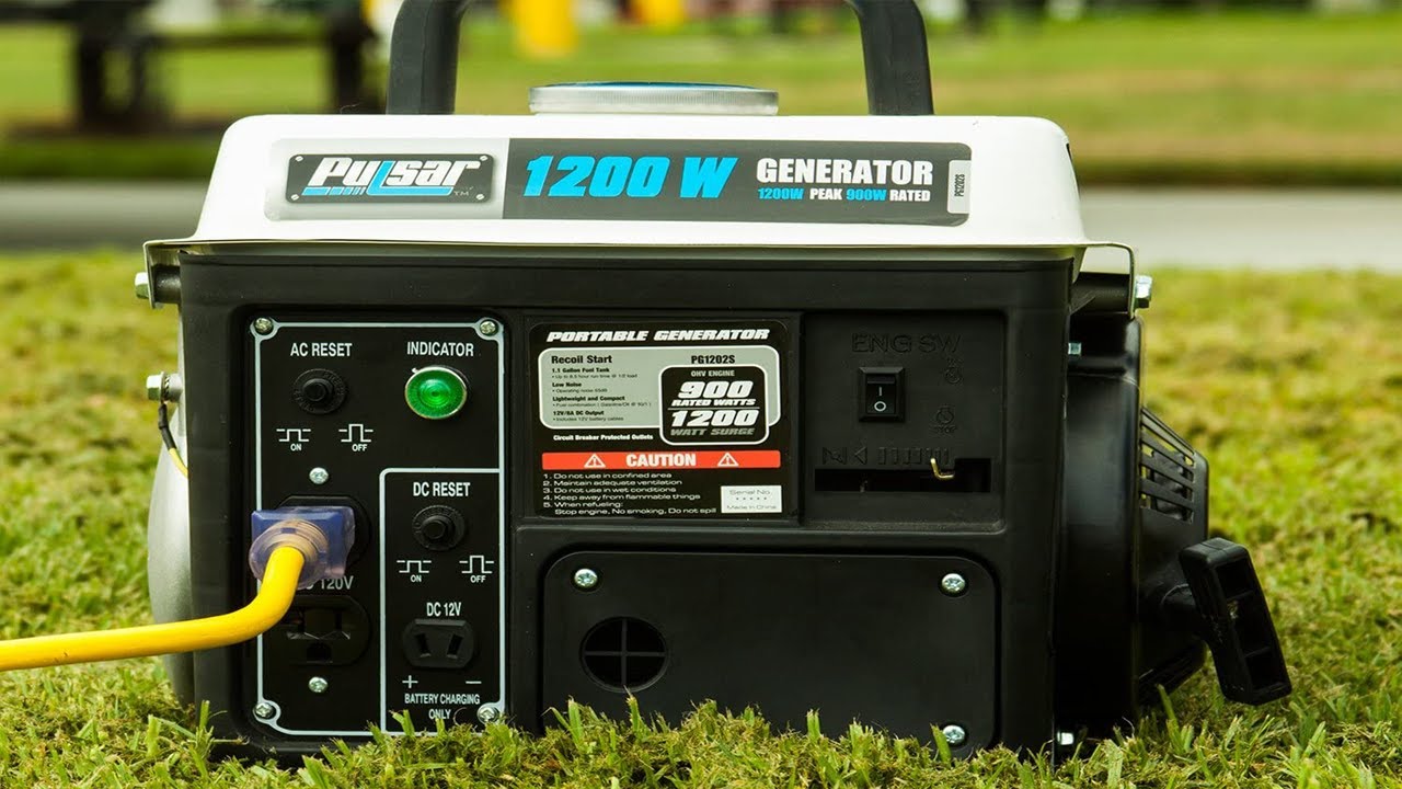 Pulsar 1200W Portable 2 Stroke Gas-Powered Generator - YouTube