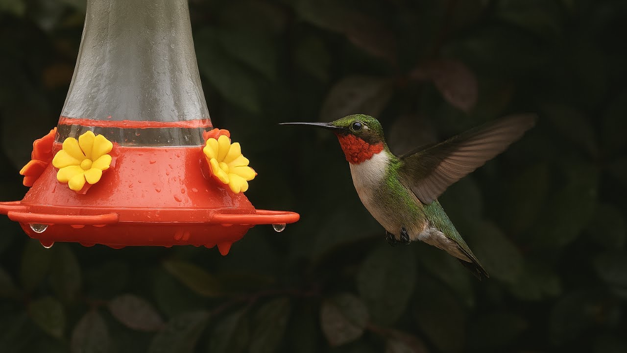 Backyard Hummingbird Acrobatics in Action - YouTube