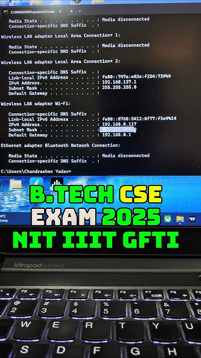 B.Tech CSE Exam 2025🔥: NIT IIIT & GFTI | IP Address Checking | New ...