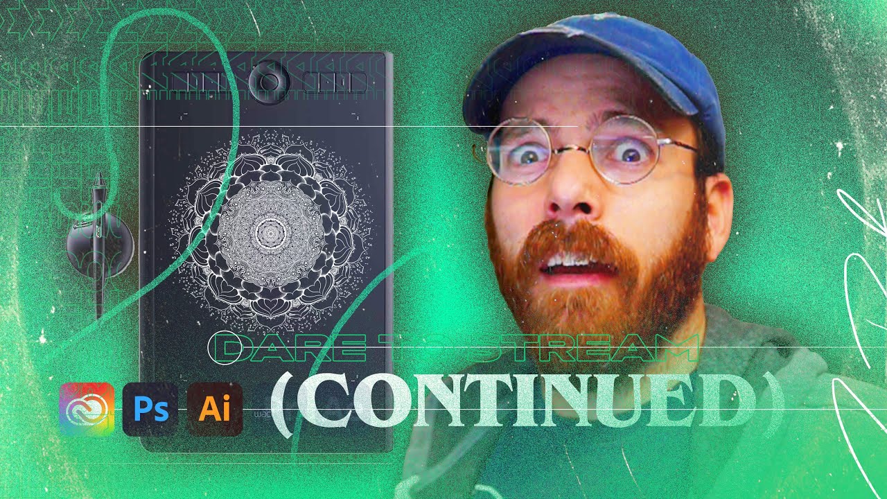 New Wacom Tablet! Making Mandala Poster in Illustrator | STREAM 5 ...