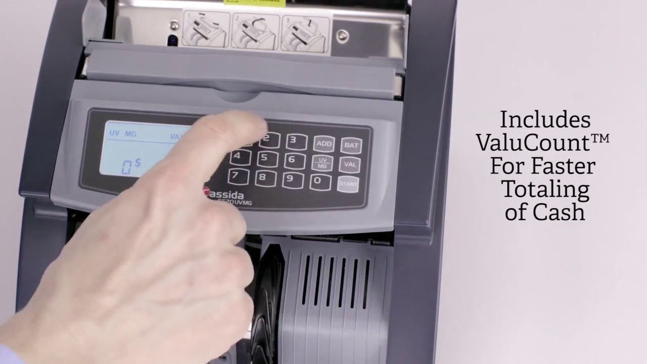 Cassida 5520 Series Bill Counter with ValuCount™ - YouTube