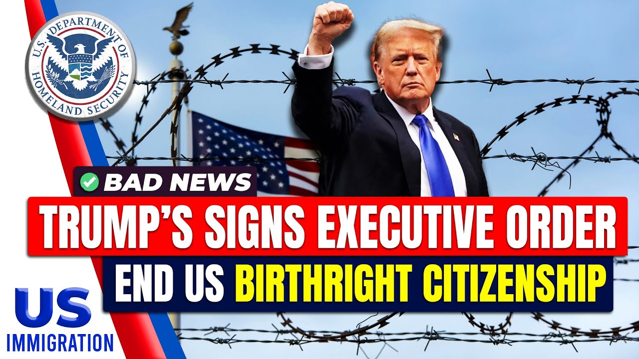Trump’s Signs Executive Order to End US Birthright Citizenship - YouTube