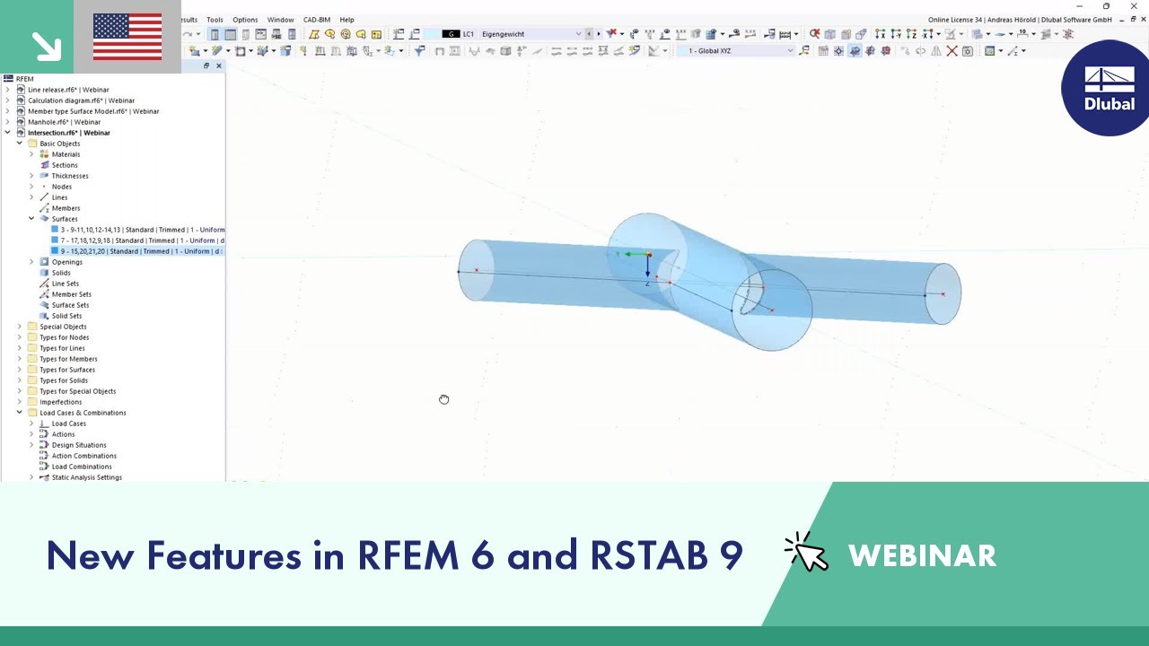 Webinar | New Features in RFEM 6 and RSTAB 9 - YouTube
