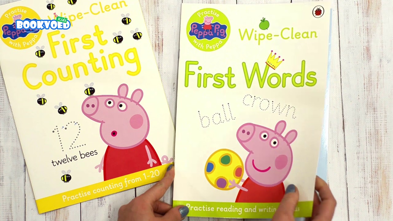 Peppa Pig: Wipe-Clean Collection - 5 книг и маркер в комплекте - YouTube