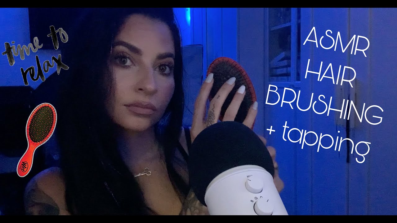 ASMR | Relaxing Hair Brushing + brush tapping ( for sleep ) - YouTube