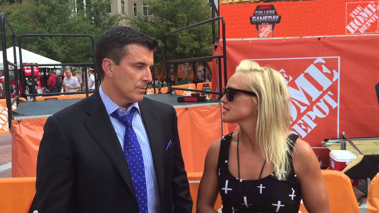 Babi Mac & Rece Davis in Fort Worth Texas | ESPN College Gameday 2015 ...