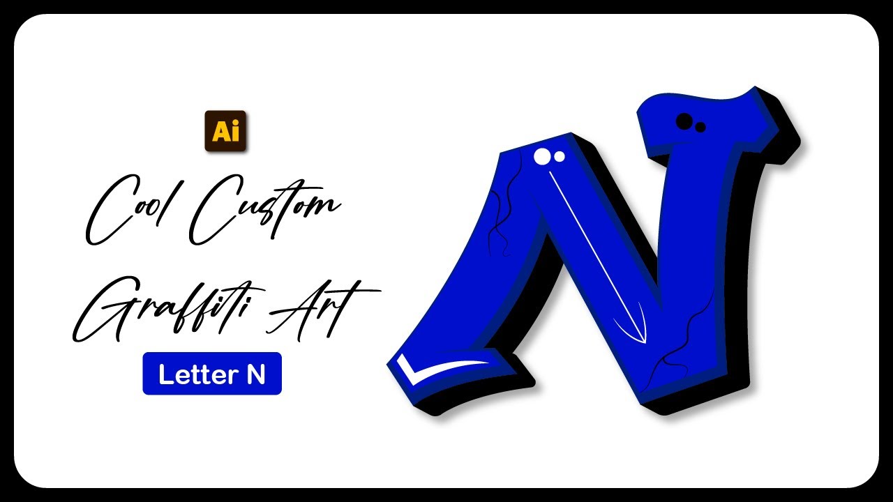 How to draw graffiti letters in illustrator | Graffiti N | Digital Art ...