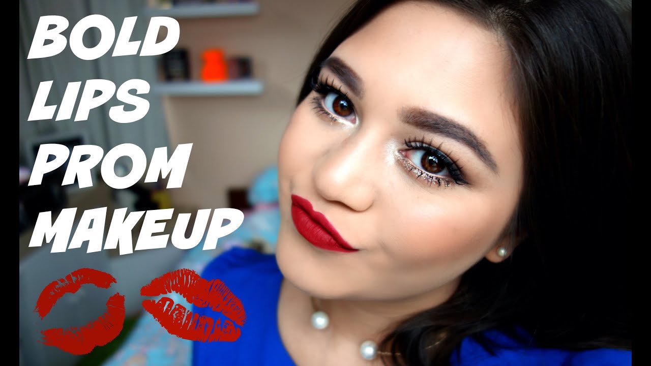 Bold lips Prom Makeup ♡ | SarahAyu - YouTube