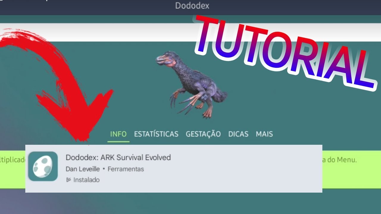 COMO USAR O APP (DODODEX) RECEITAS🤪 do ARK SURVIVAL EVOLVED MOBILE - YouTube