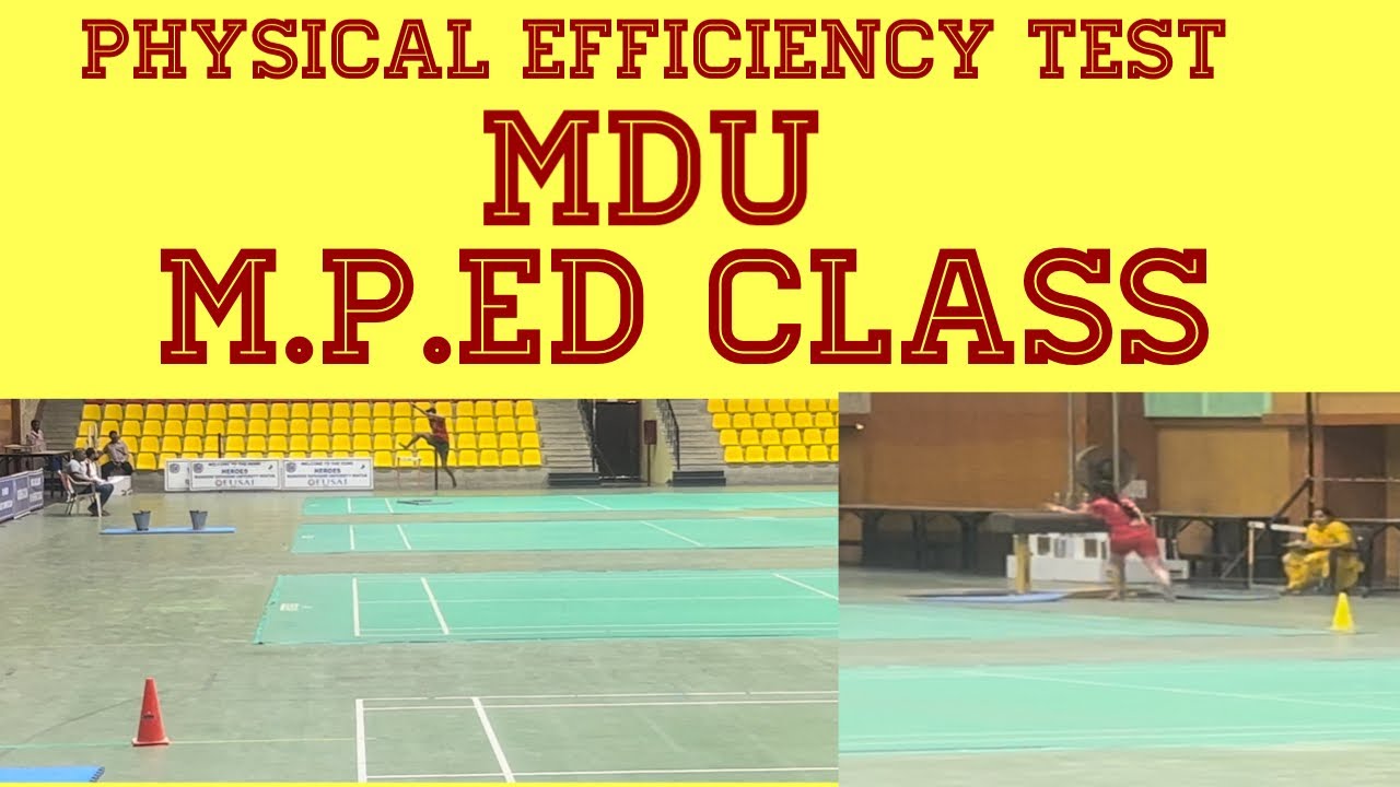 Physical Efficiency Test M.P.ED Course University - YouTube
