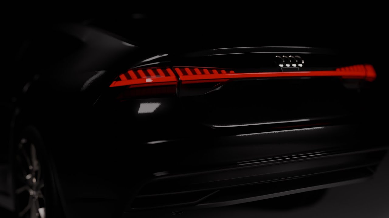Audi A7 2019 3D Model tail lights animation - YouTube