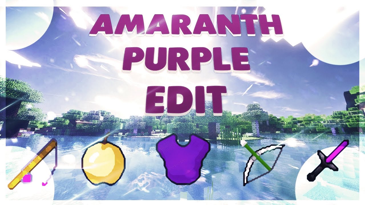 AMARANTH PURPLE EDIT /1.8/ TEXTURE PACK /pvp and uhc - YouTube
