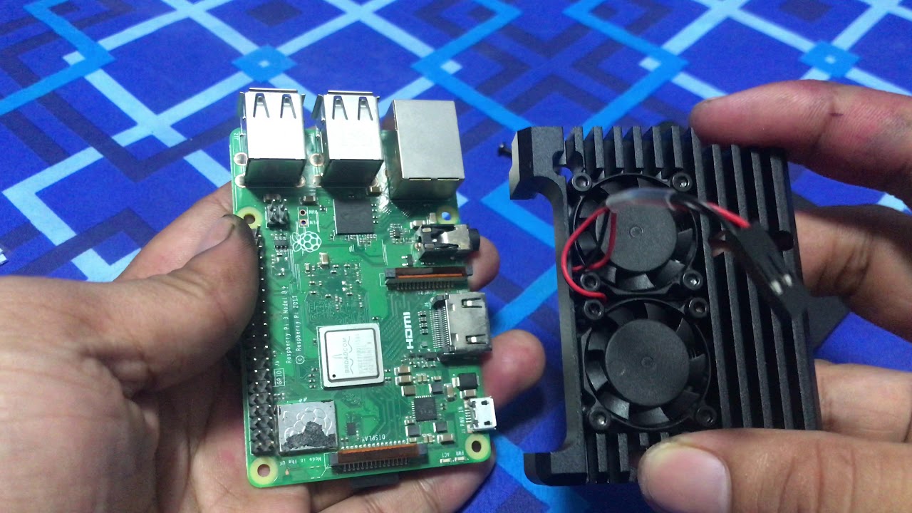 Raspberry Pi 3 B+ Heatsink with Dual Fan Installation - YouTube