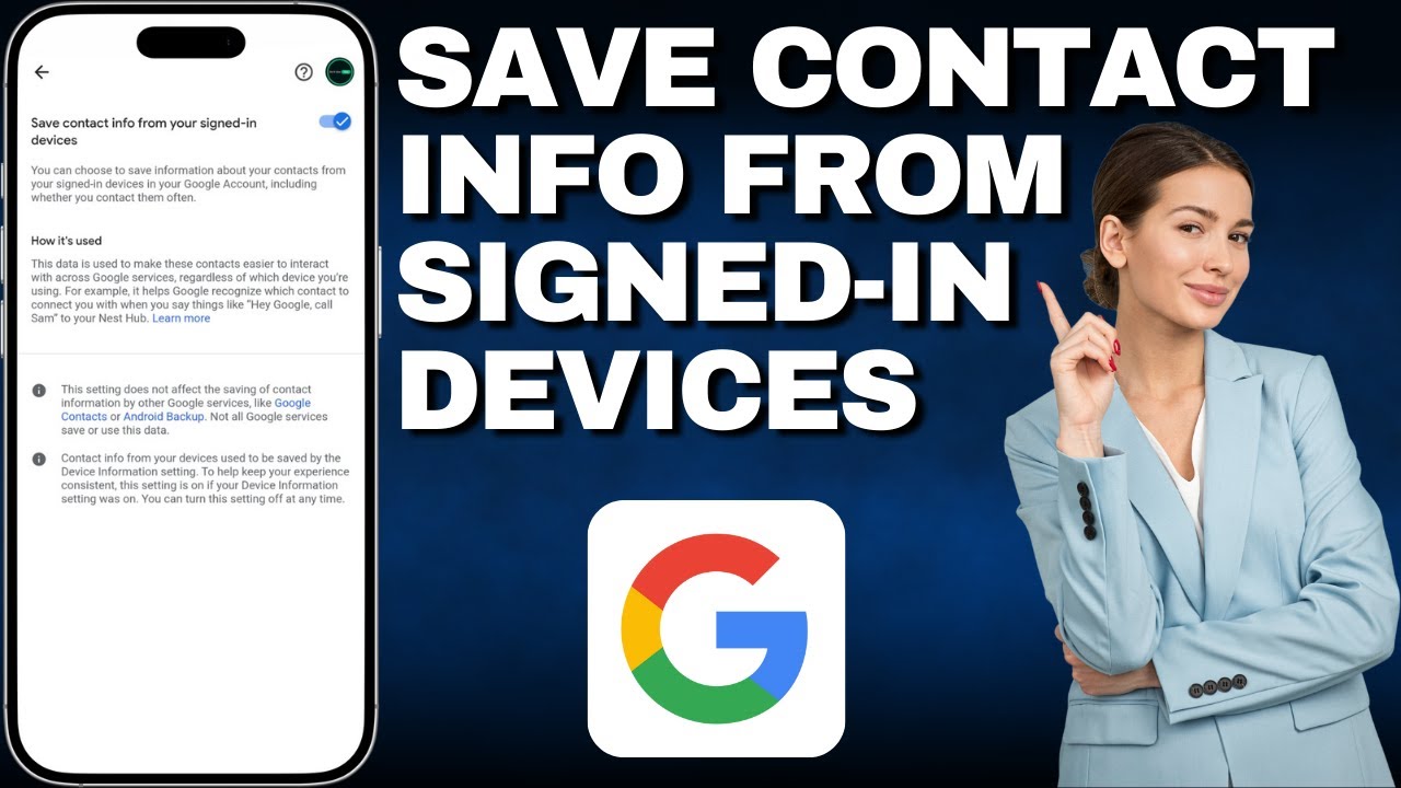 How To Turn On Save Contact Info From Your Signed-In Devices On Google ...