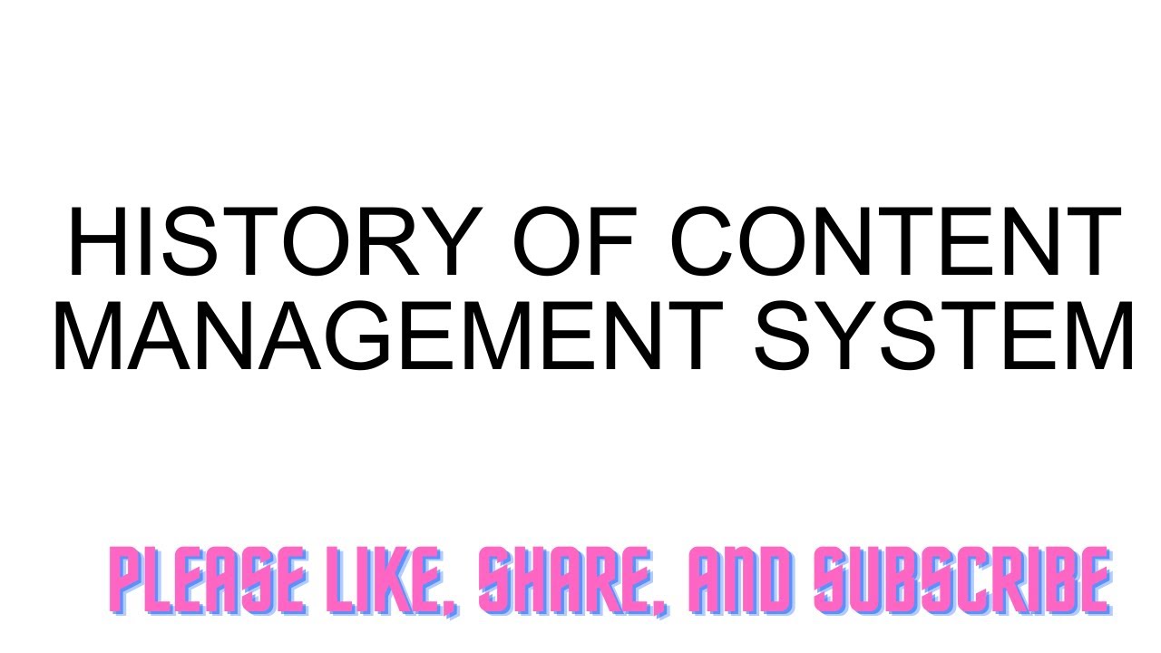 History of Content Management Systems - YouTube