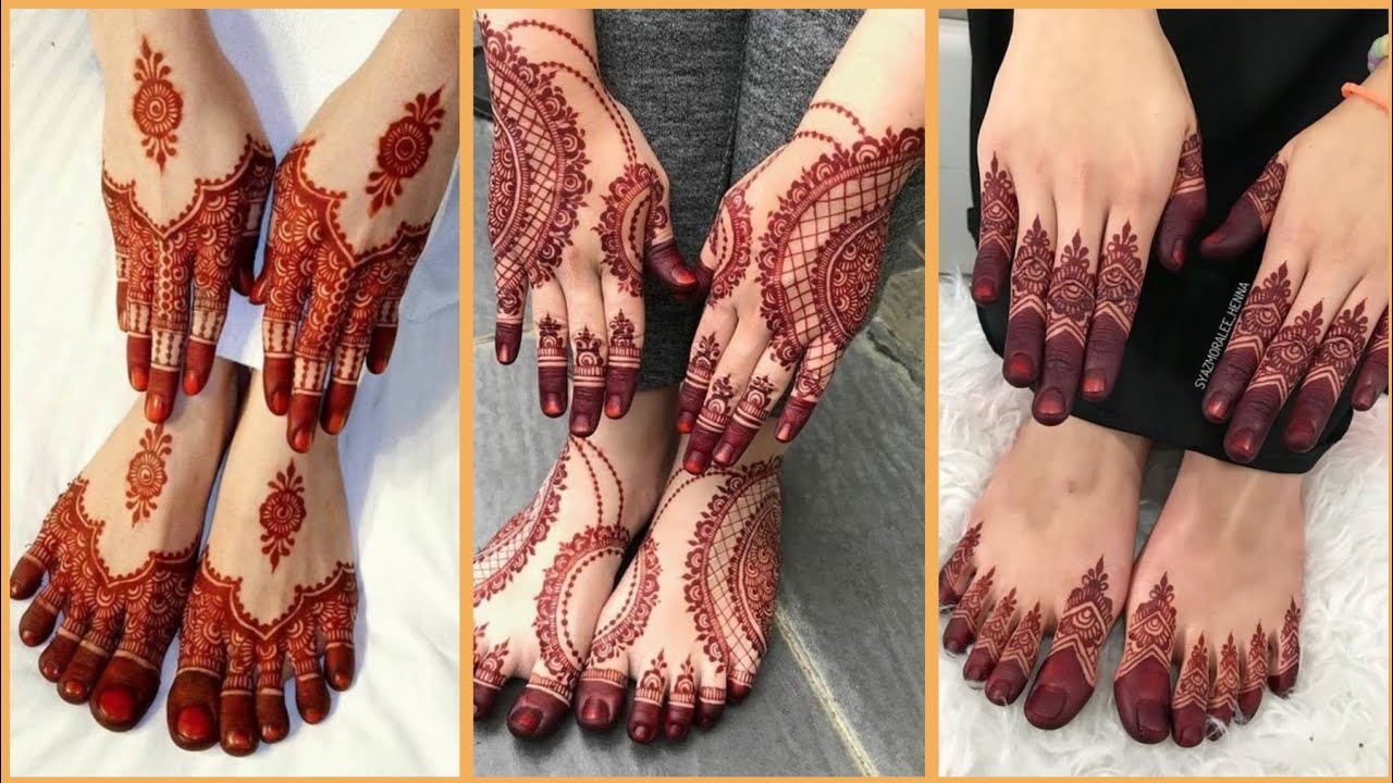 Stylish Hand and Feet mehndi designs for Bride || Latest mehndi designs ...