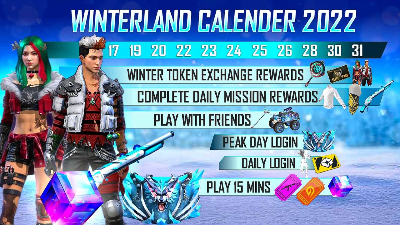 WINTERLAND CALENDAR EVENT 2022 | WINTERLAND EVENT FREE REWARDS | FREE ...