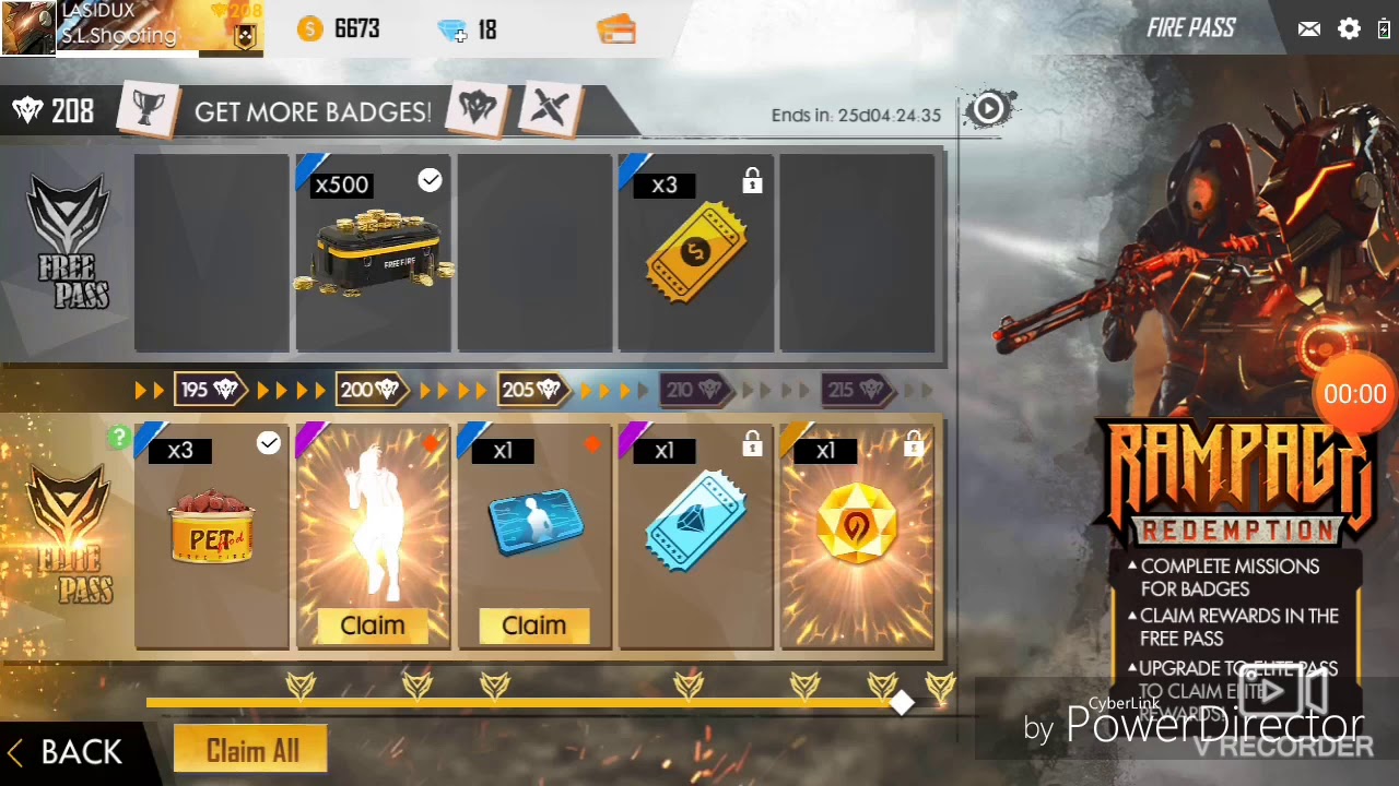 NEW FREE FIRE ELITE PASS EMOTE (Devil's move) CLAIM - YouTube