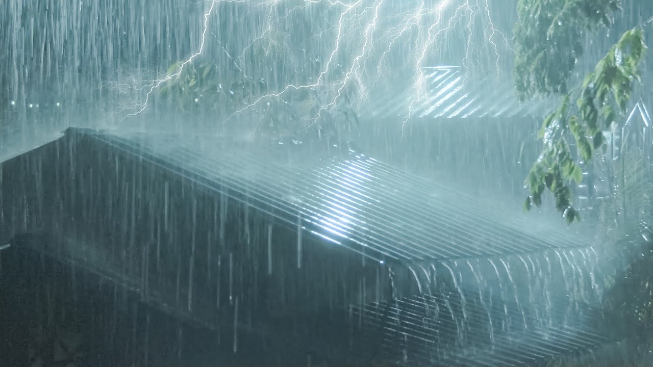 Sleep Instantly with Powerful Hurricane, Terrible Rain, Strong Wind ...