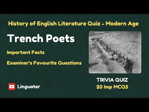 MCQS on War Poets - Trench Poets MCQS - MCQ on War Poets - English ...