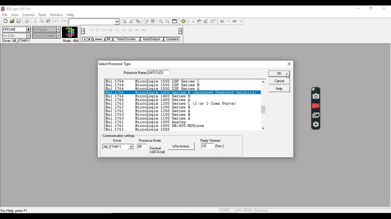 How To Create Project In RS Logix 500 Software - YouTube