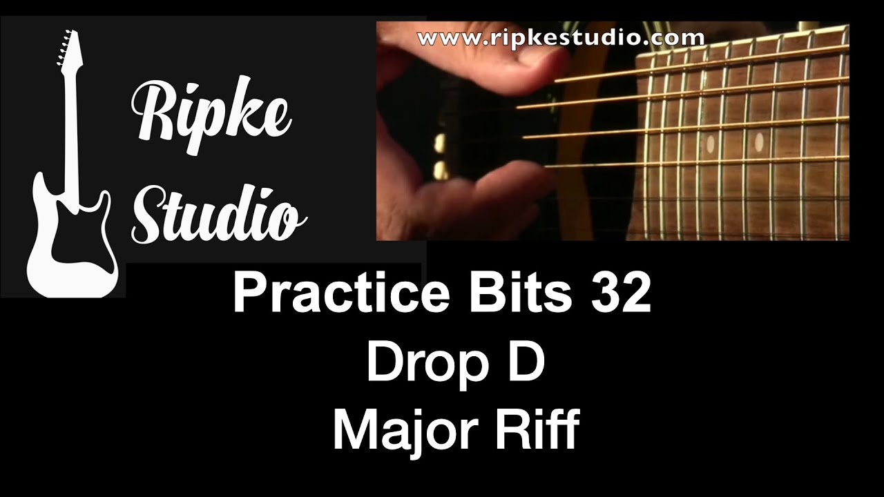 Practice Bits 32-Drop D Major Riff - YouTube
