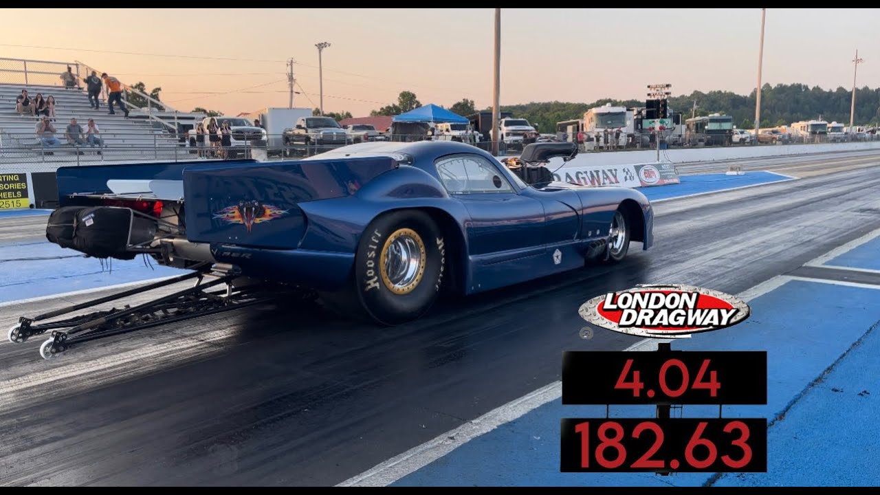 Chris Carter's 4 Second Pro Mod Viper at London Dragway in London, KY ...