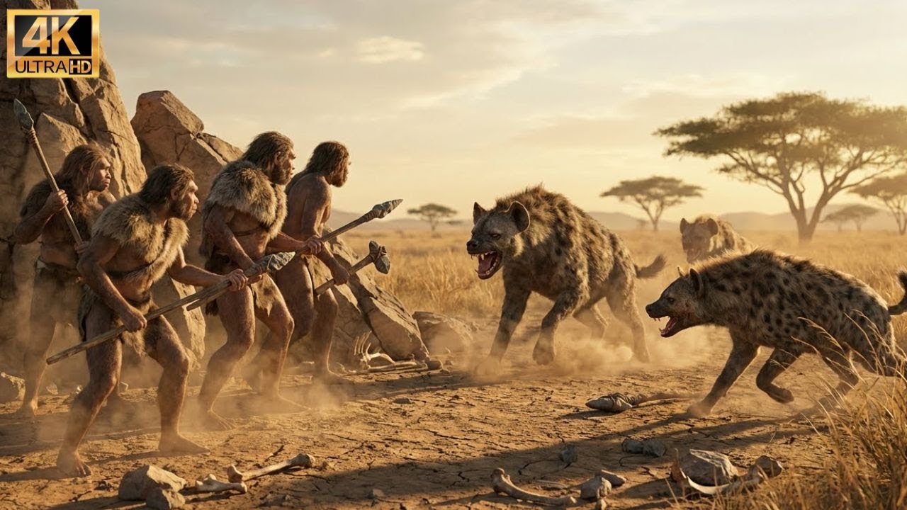 Life 2.9 Million Years Ago: Ancient Humans VS Giant Hyena Ancestors – A ...