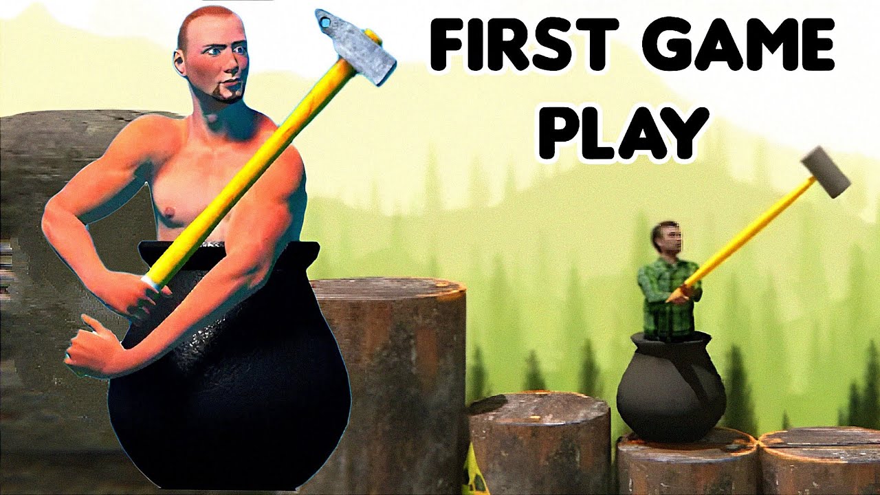 Getting Over it || My First Game Play ( Hammer Hill Climber Pot Man ...