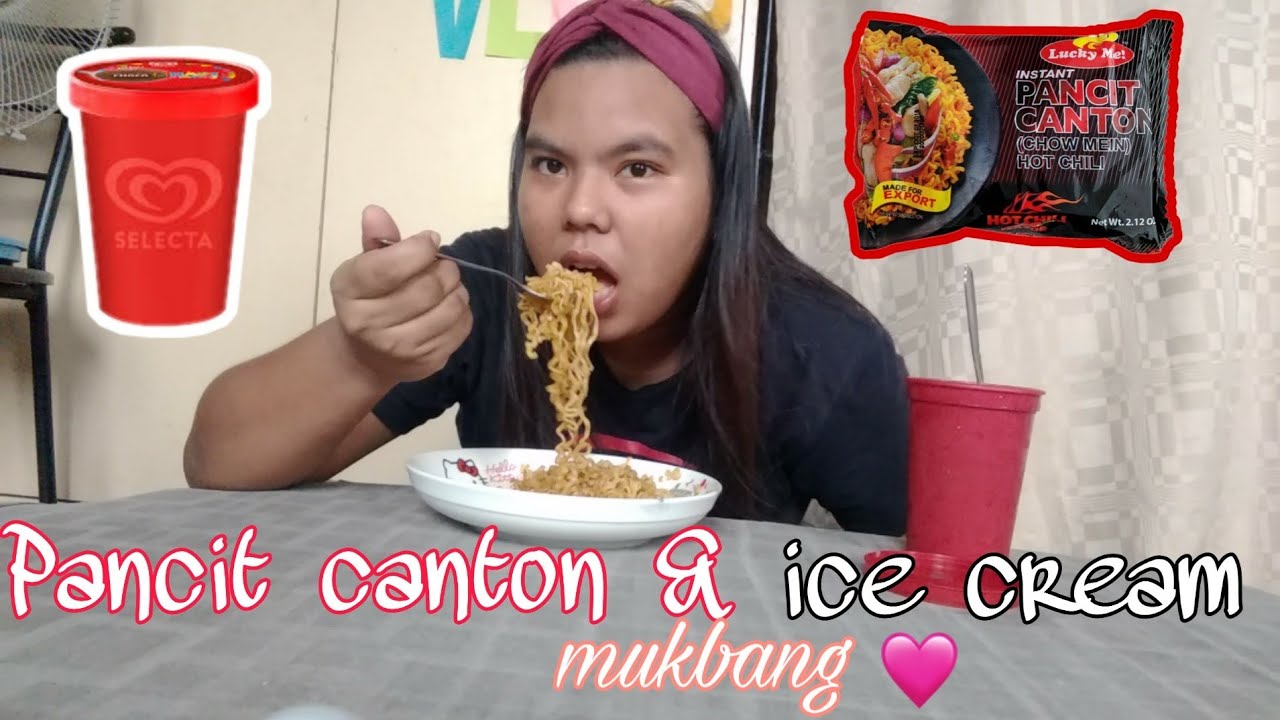 Pancit Canton ft Ice cream Mukbang /Kemeng mukbang /Carra's Vlog - YouTube
