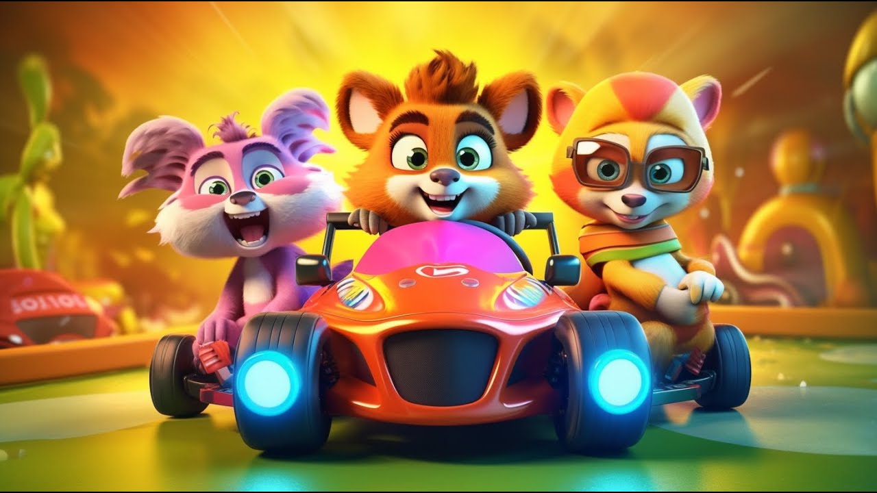 The Fearless Bunny on the Go-Kart Circuit - Baby songs - Nursery Rhymes ...