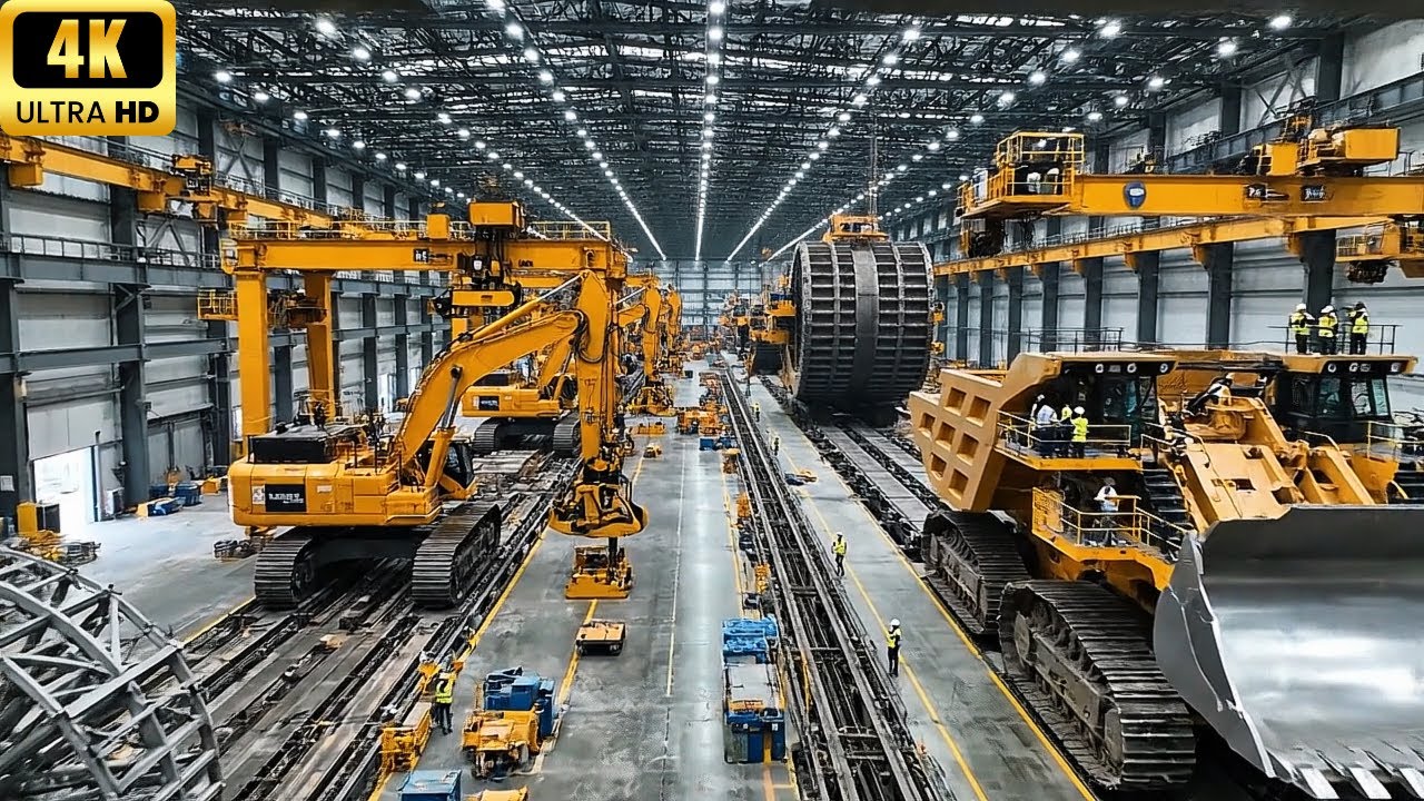 Inside a Heavy Megastructure Factory: Colossal Excavator Giants at Work ...