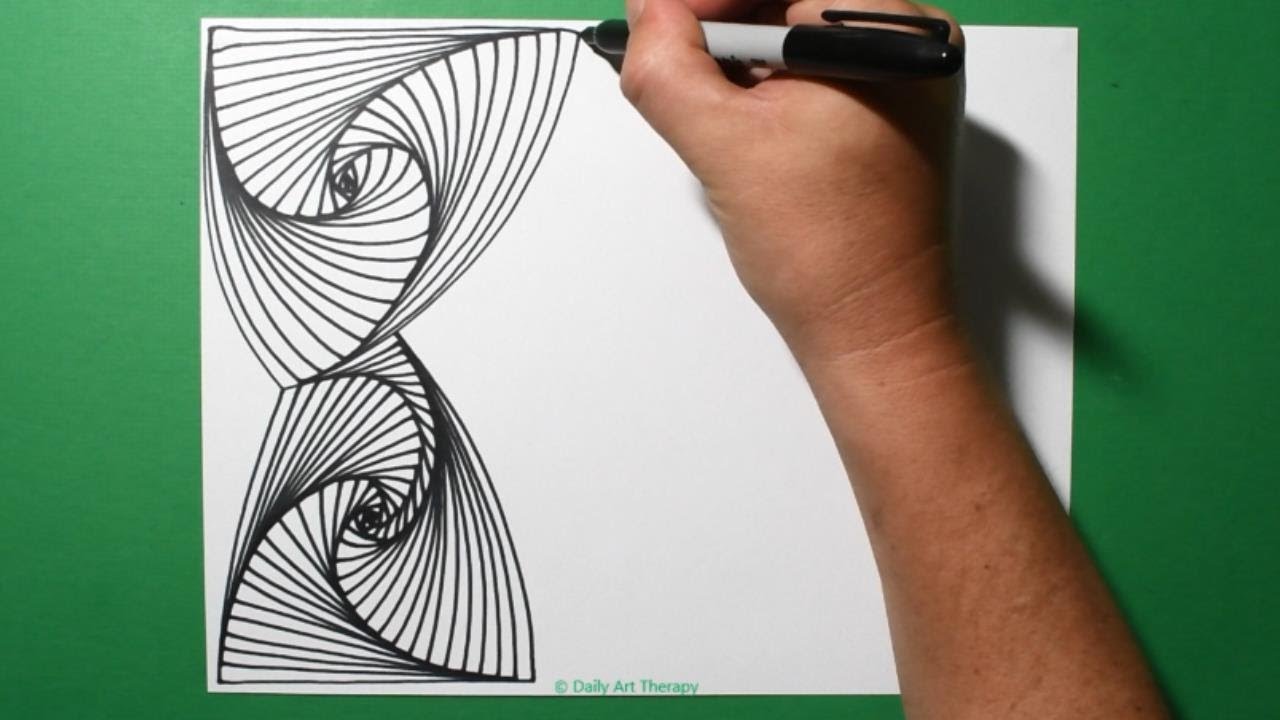 Daily Line Illusion #249 / Intuitive 3D Pattern / Satisfying Spiral ...