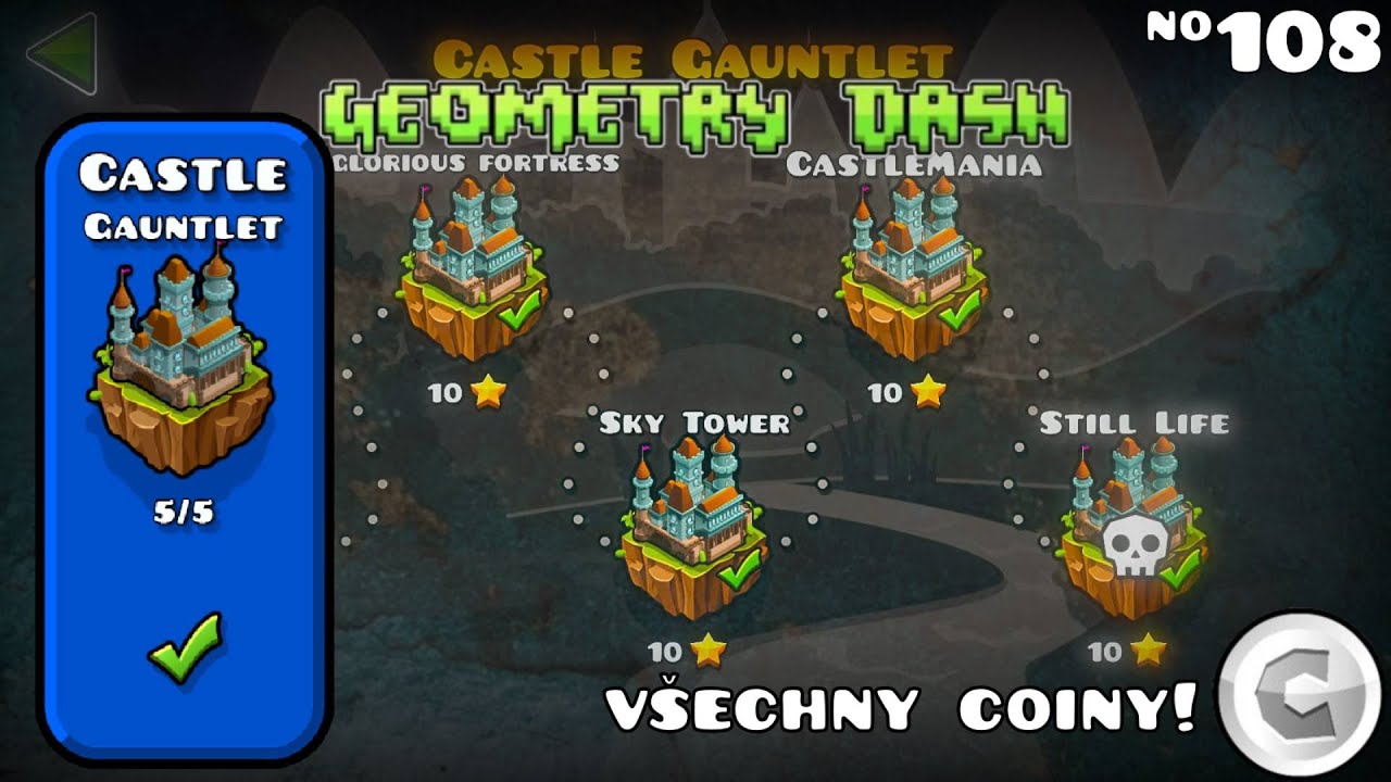 ZA*RANÝ COINY! - Castle Gauntlet (Geometry Dash 2.2) - YouTube