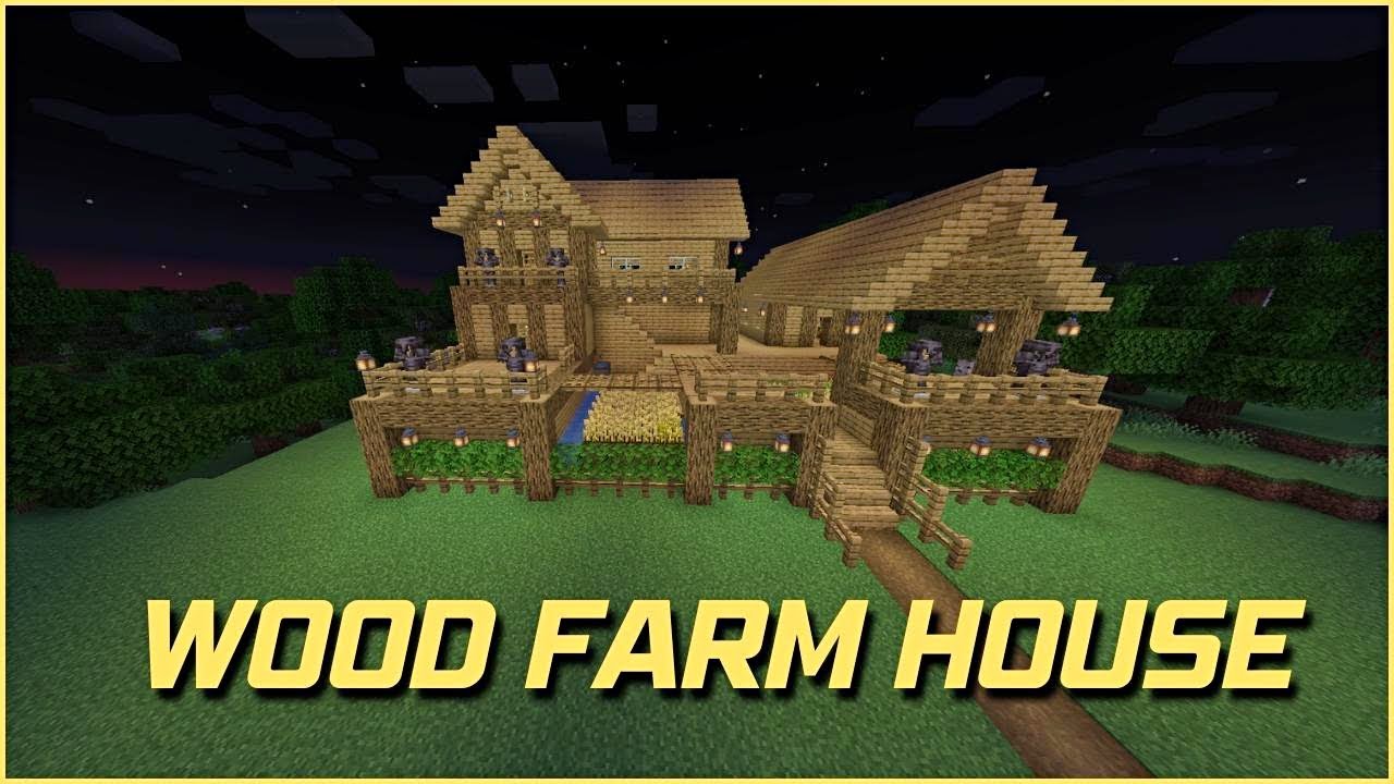 Minecraft wood farmhouse - 1.19 java edition || JHR Gaming - YouTube