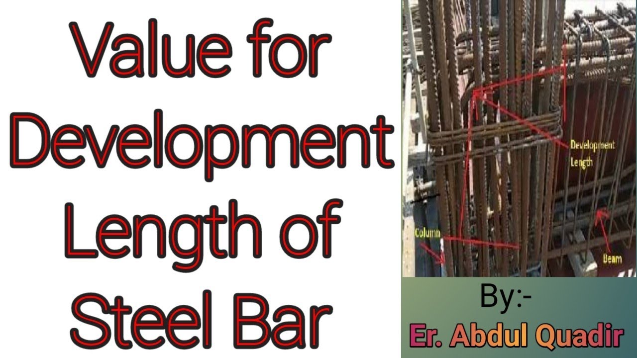 development length of reinforcement /value development / beam ...