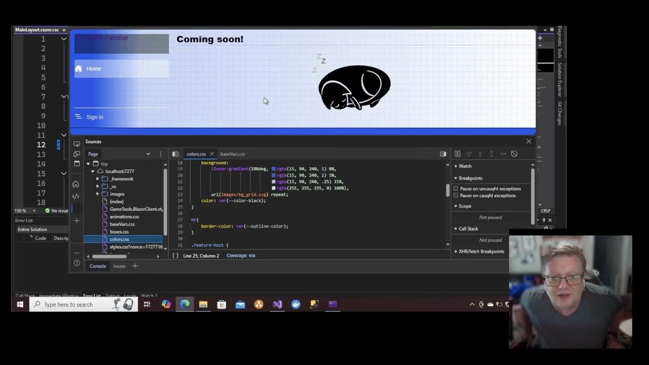 Zero to MVP with C# and dotNet - Onto the NavMenu component. It's ugly. - YouTube