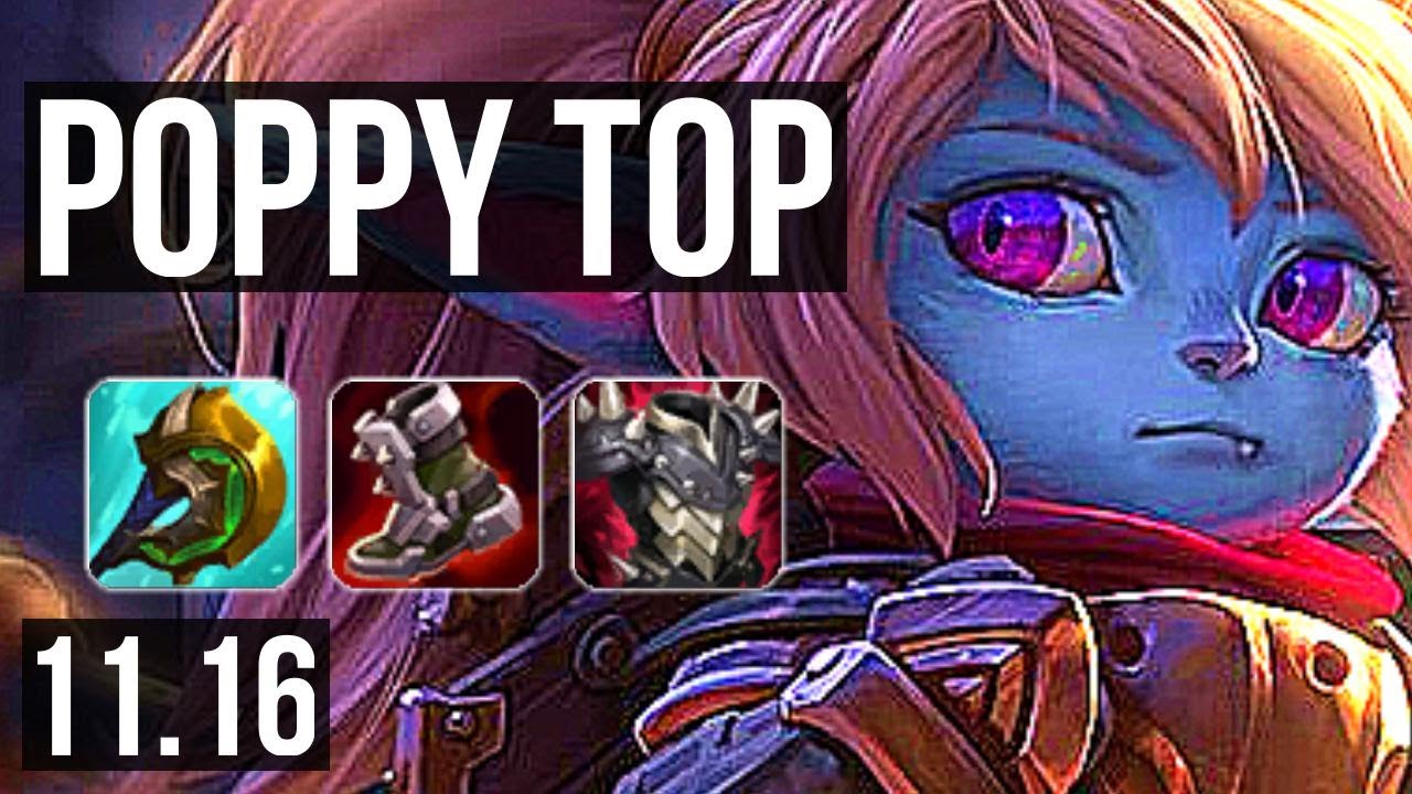 POPPY vs SHEN (TOP) | 3000+ games, 7/1/5, 6 solo kills, 1.7M mastery ...